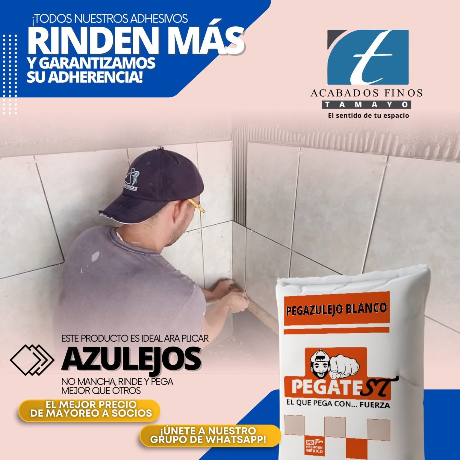 Pega Azulejo – Acabados Finos Tamayo